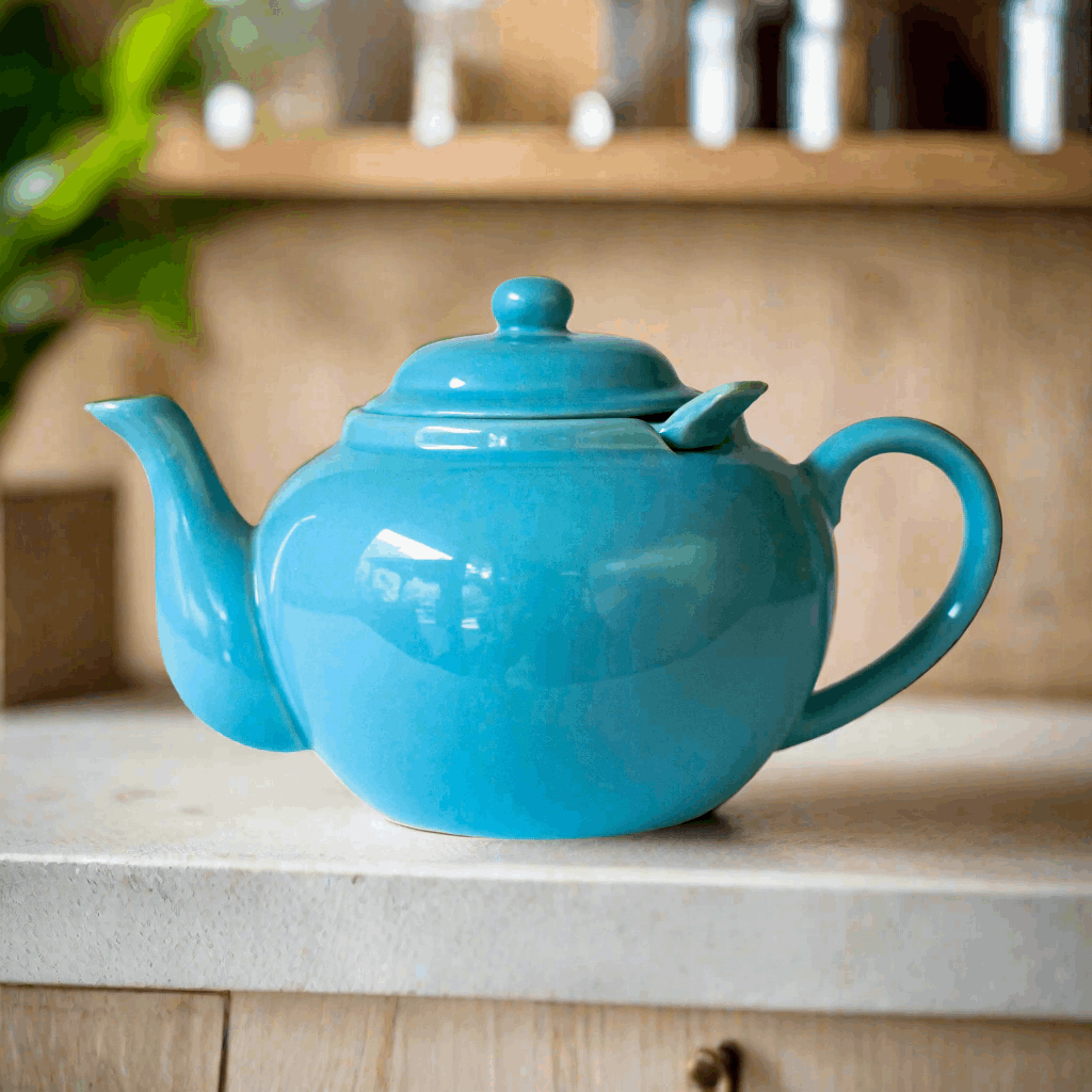 blue teapot